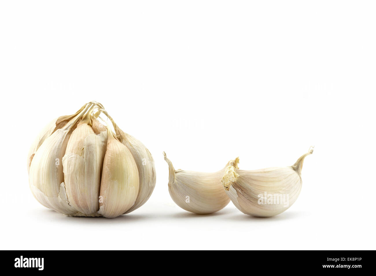Close up garlic isolated on white background Stock Photo - Alamy