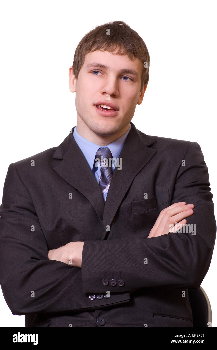 Thinking business man Stock Photo - Alamy