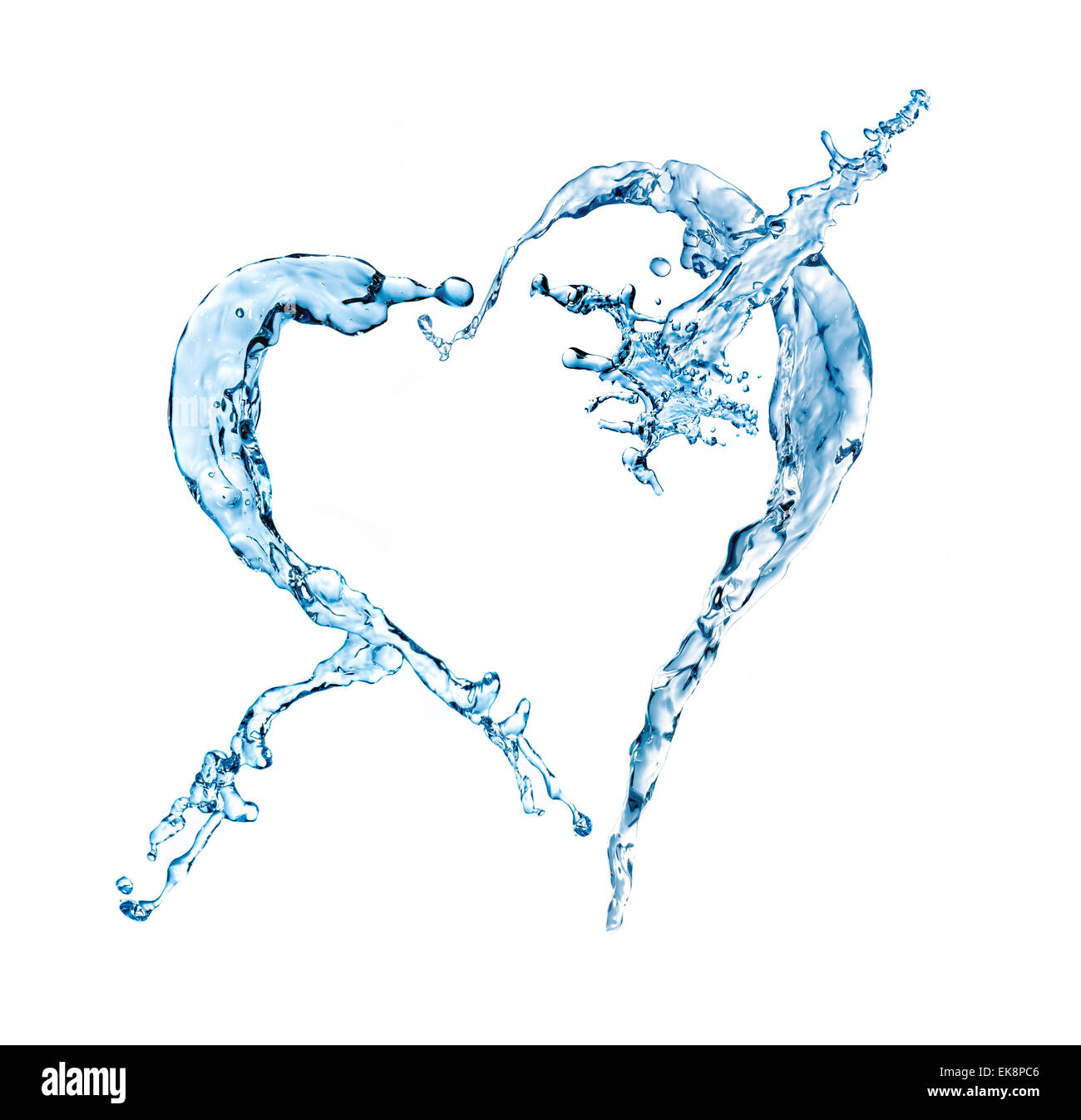 water splash heart shape Stock Photo - Alamy