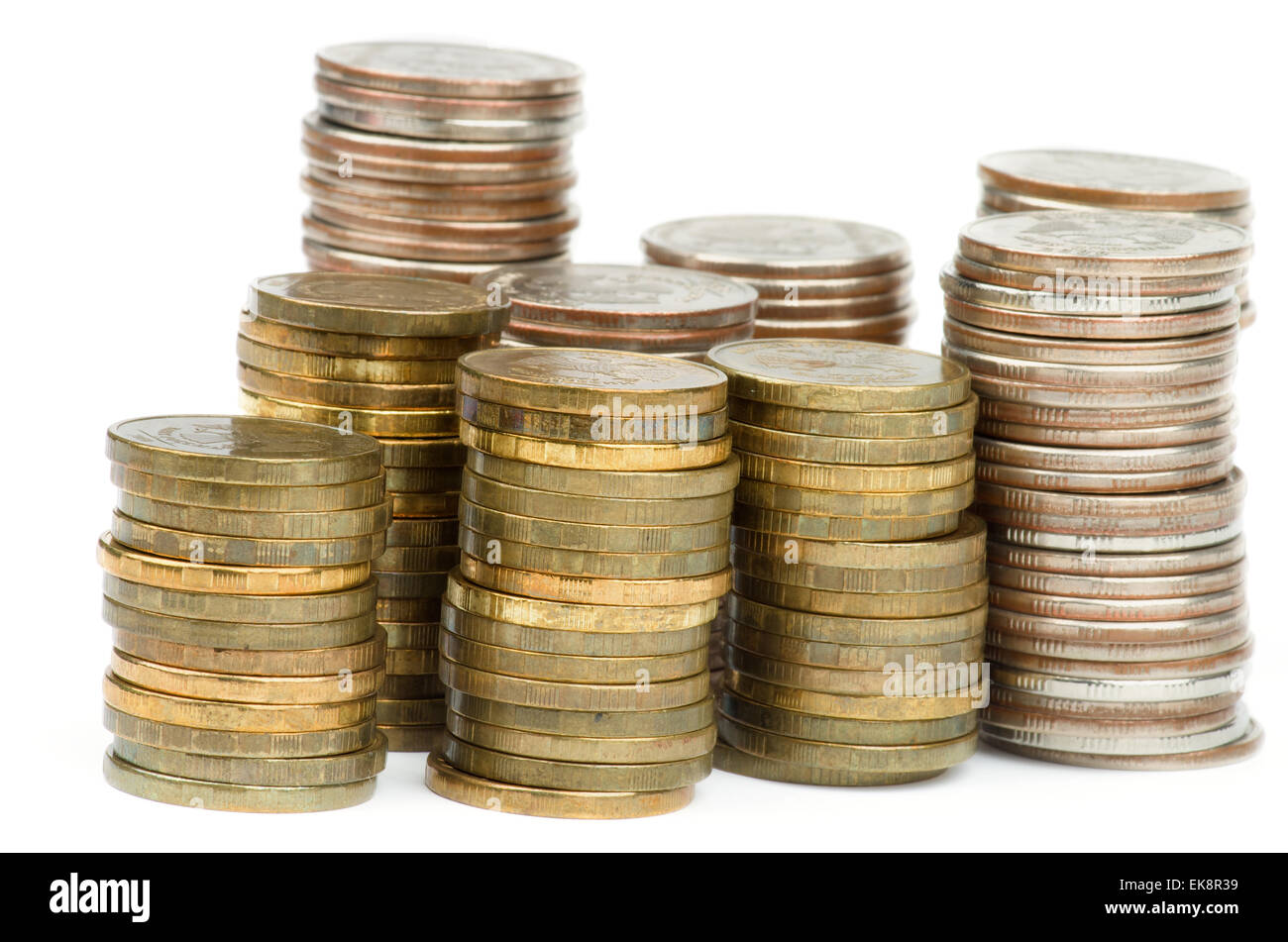 Stacks of gold coins hi-res stock photography and images - Alamy