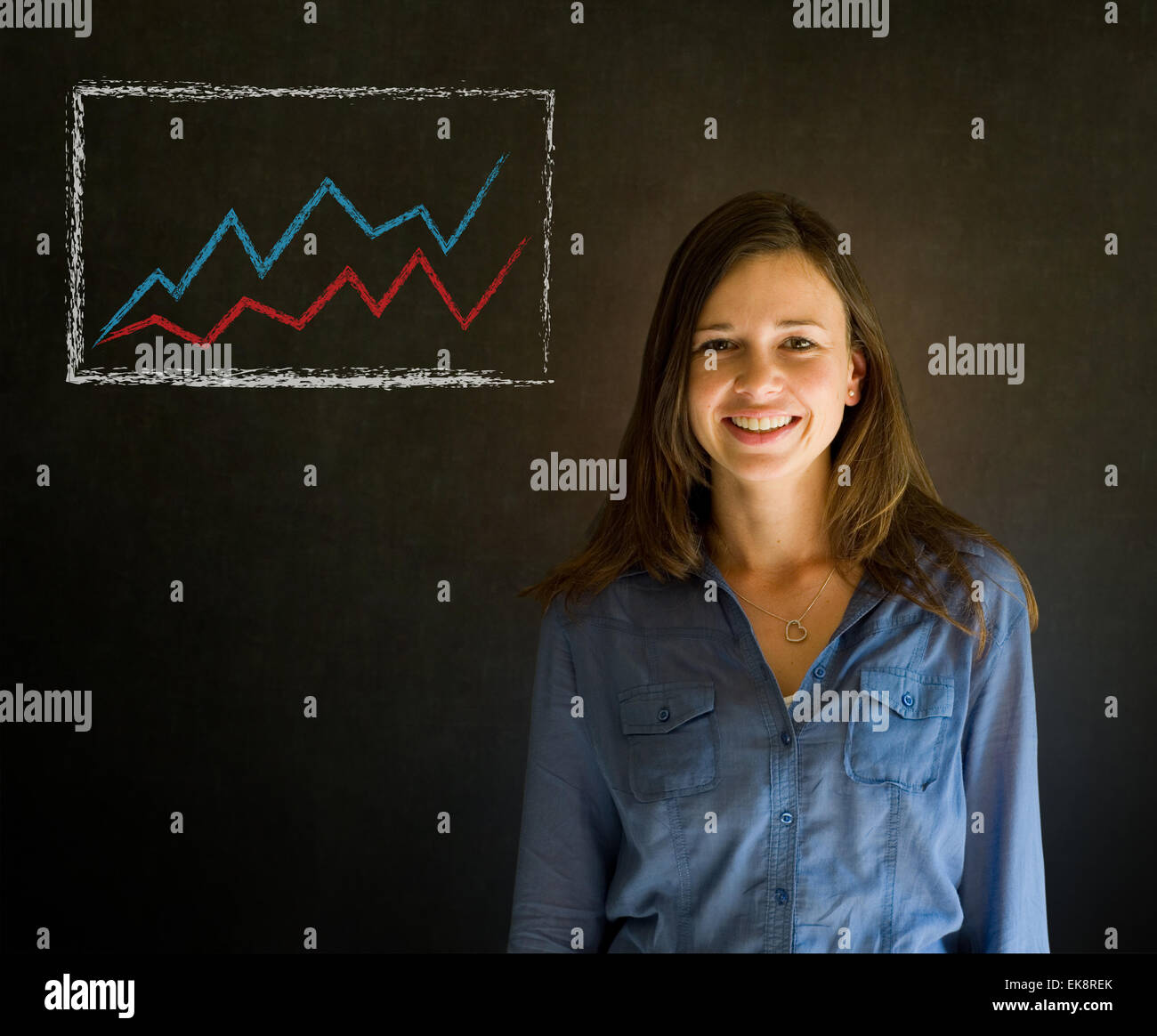 Confident woman against blackboard background Stock Photo - Alamy Confident woman against blackboard background Stock Photo - Alamy