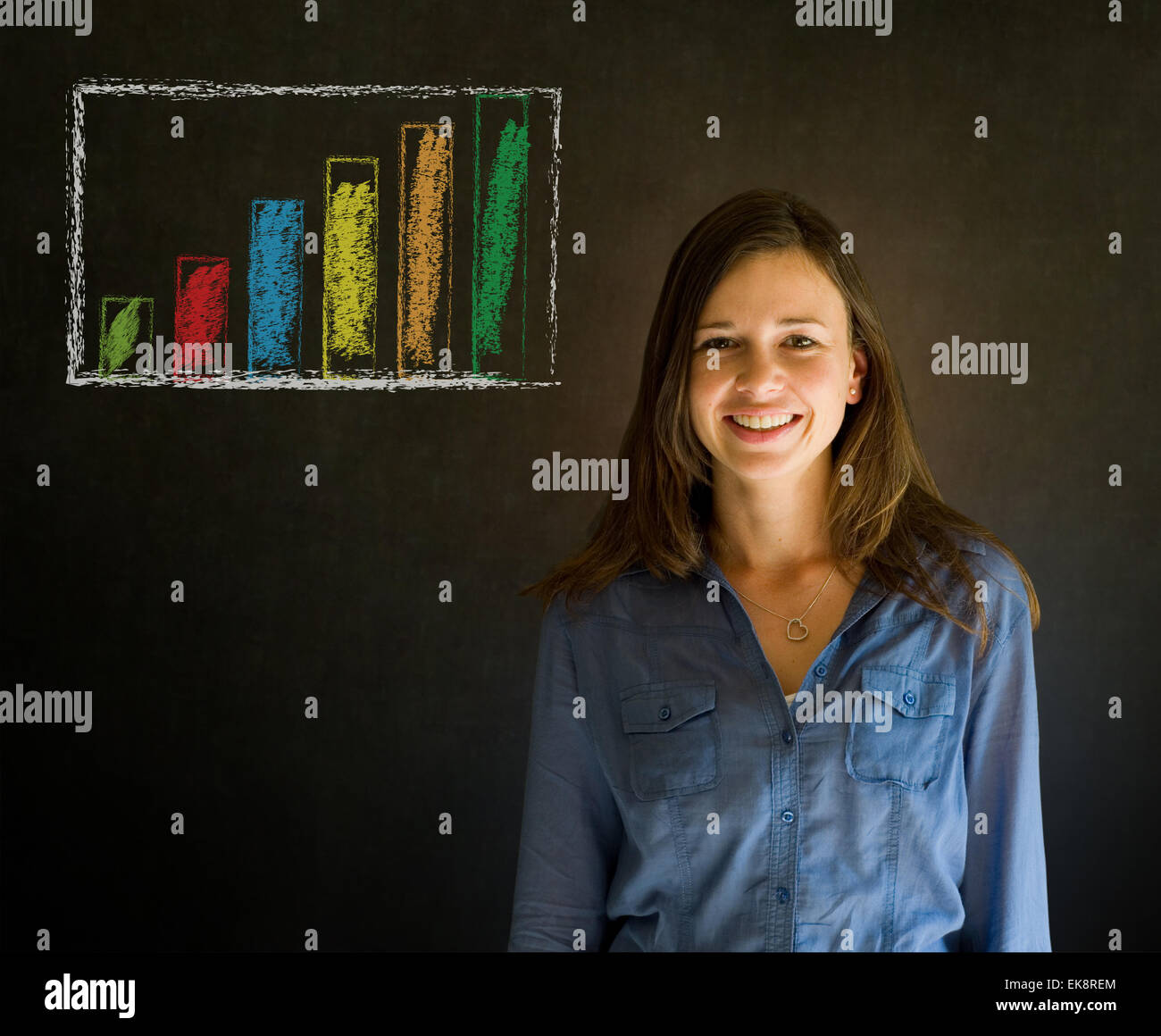 Confident woman against blackboard background Stock Photo - Alamy Confident woman against blackboard background Stock Photo - Alamy