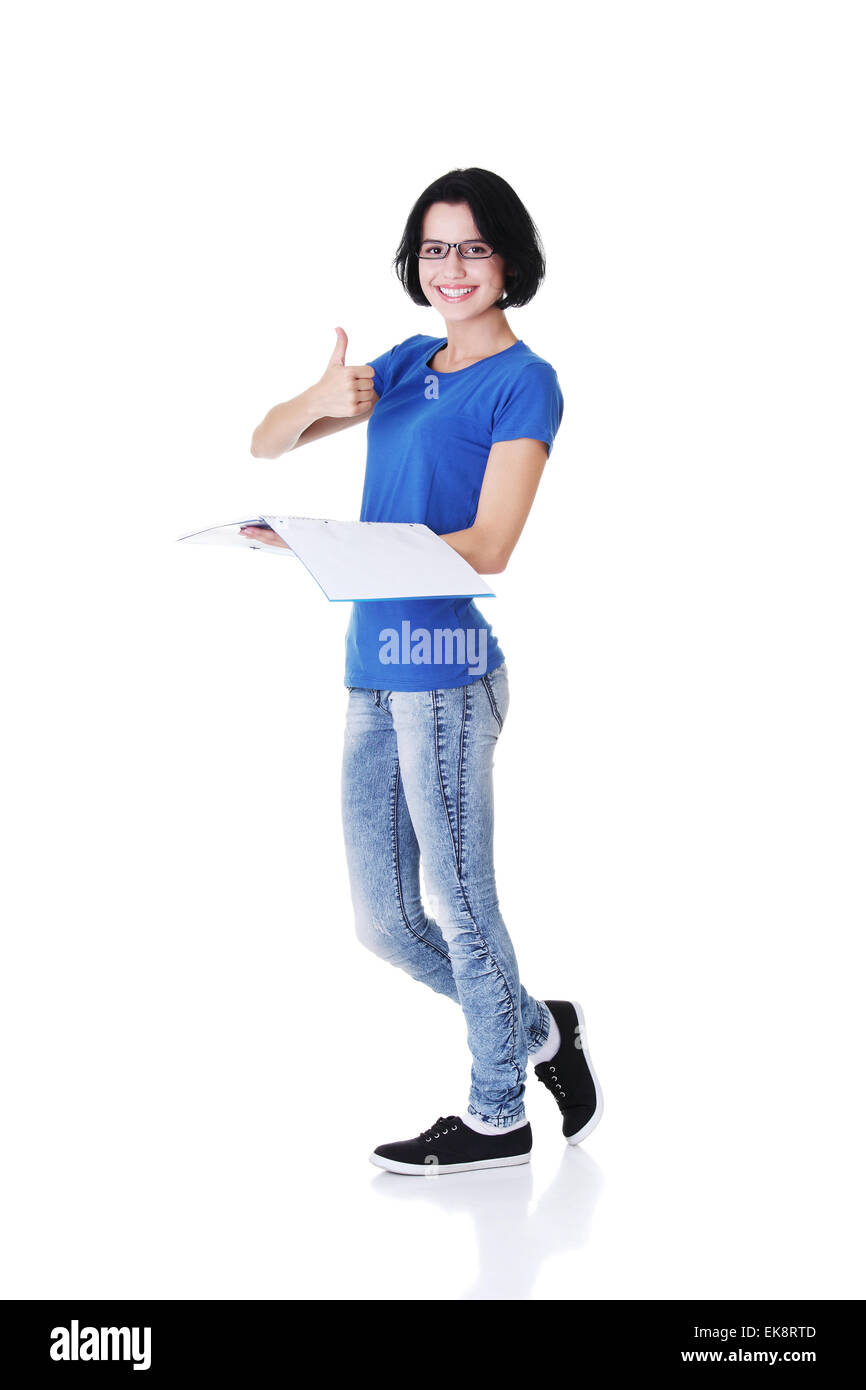 Beautiful young woman student Stock Photo - Alamy