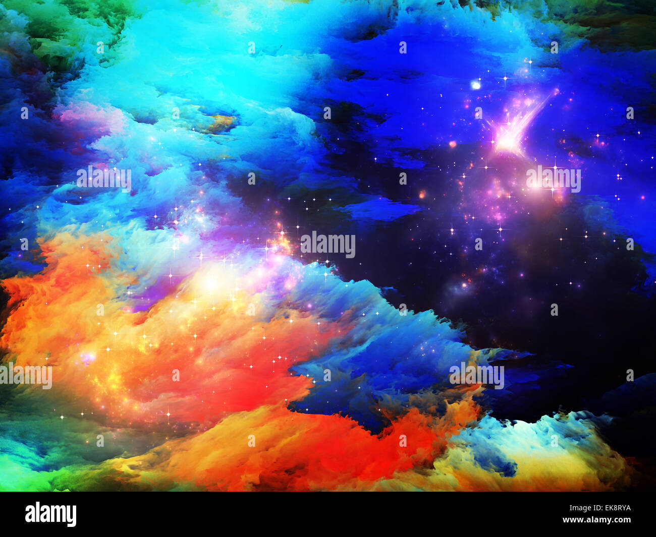 Fractal Paint Particles Stock Photo - Alamy