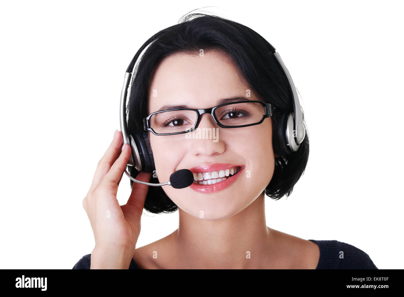 Attractive customer support representative Stock Photo - Alamy