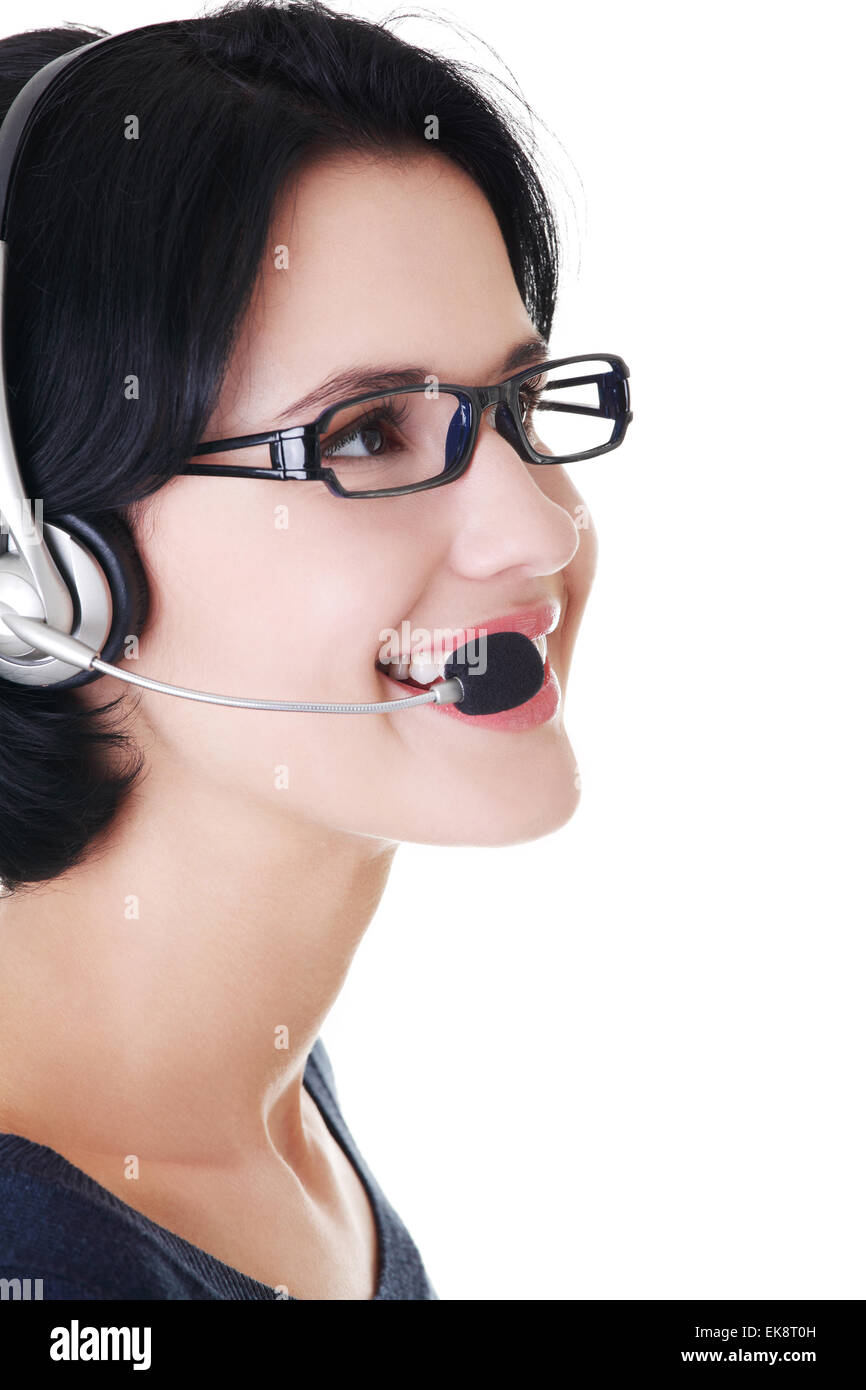 Call center woman Stock Photo - Alamy
