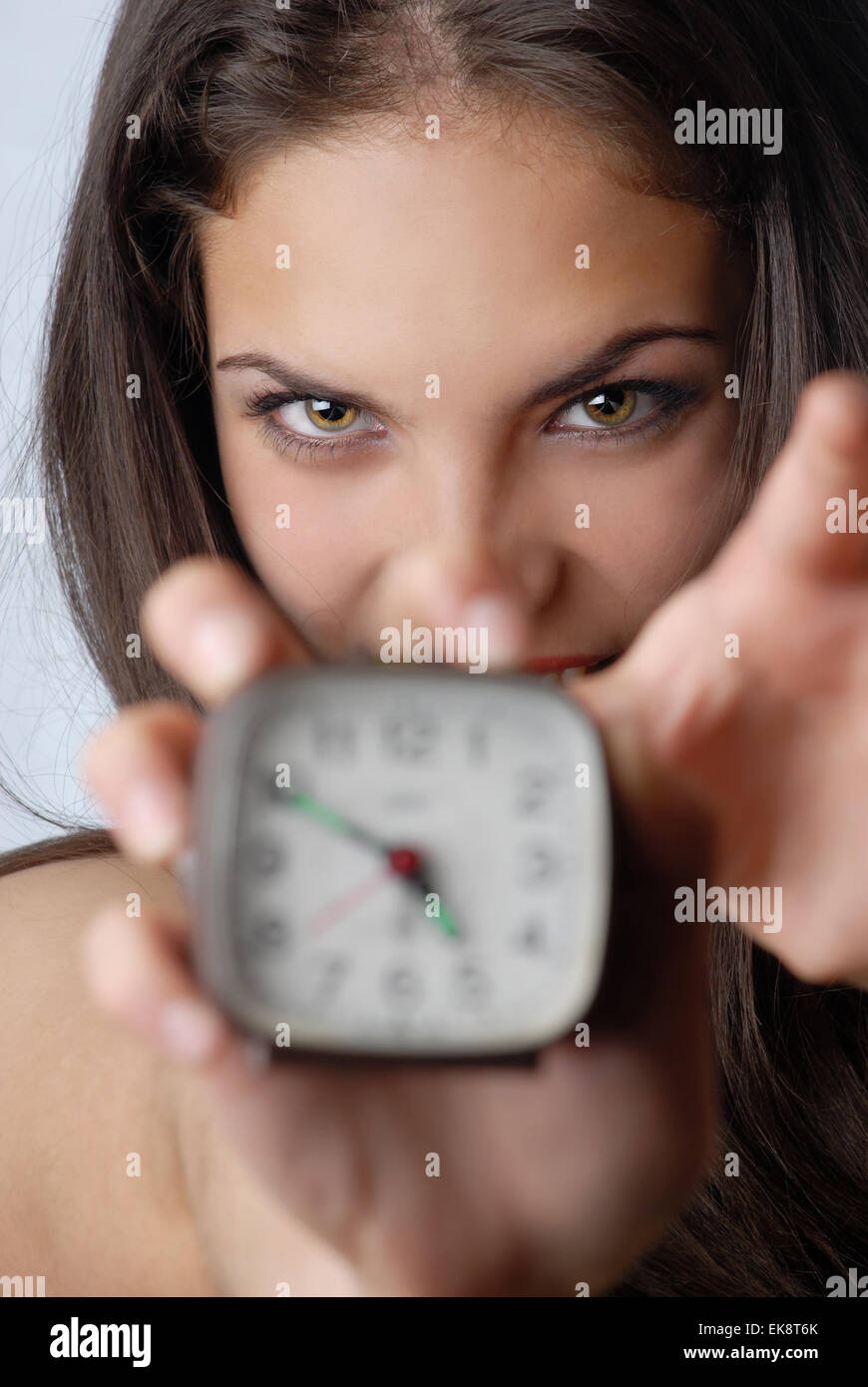 I hate this alarm-clock Stock Photo - Alamy