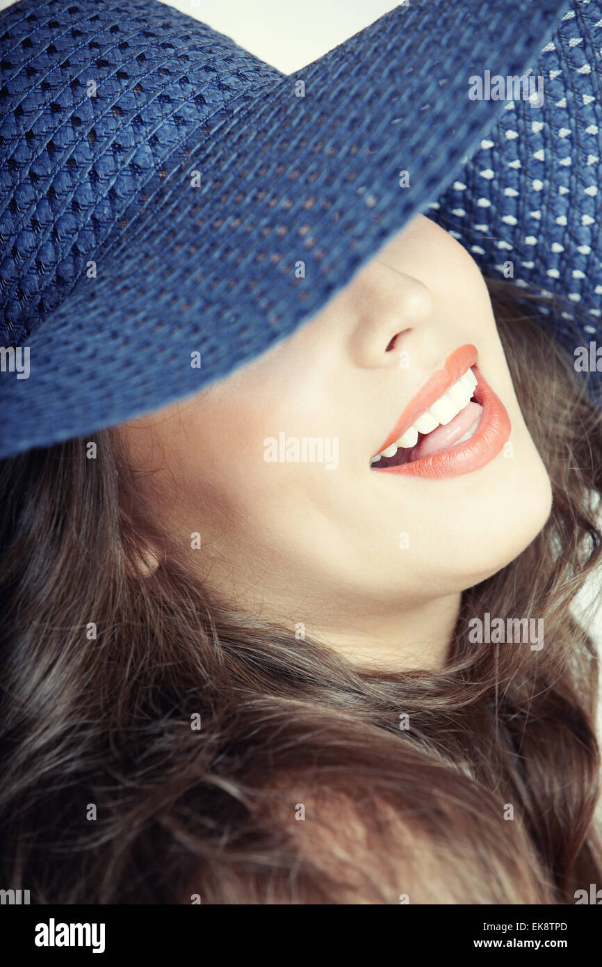 Lady with hat Stock Photo - Alamy