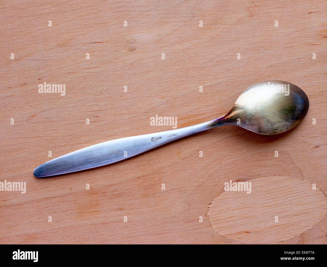 GOMEL, BELARUS - FEBRUARY 13, 2015: Spoon, made in Soviet times Stock ...