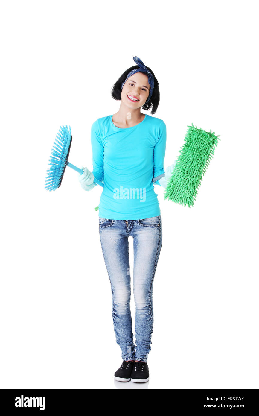 Happy cleaning hi-res stock photography and images - Alamy