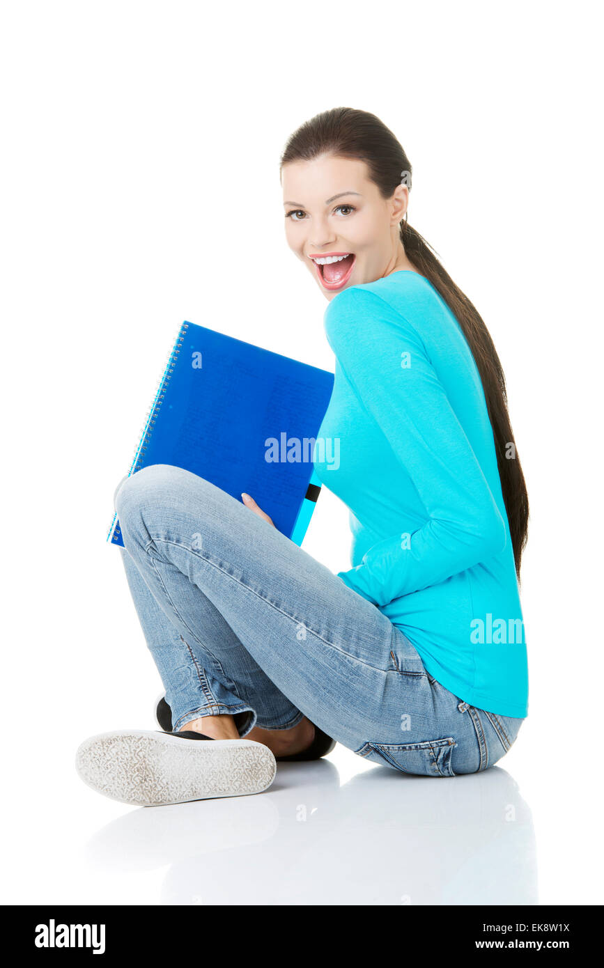 Happy student girl Stock Photo - Alamy