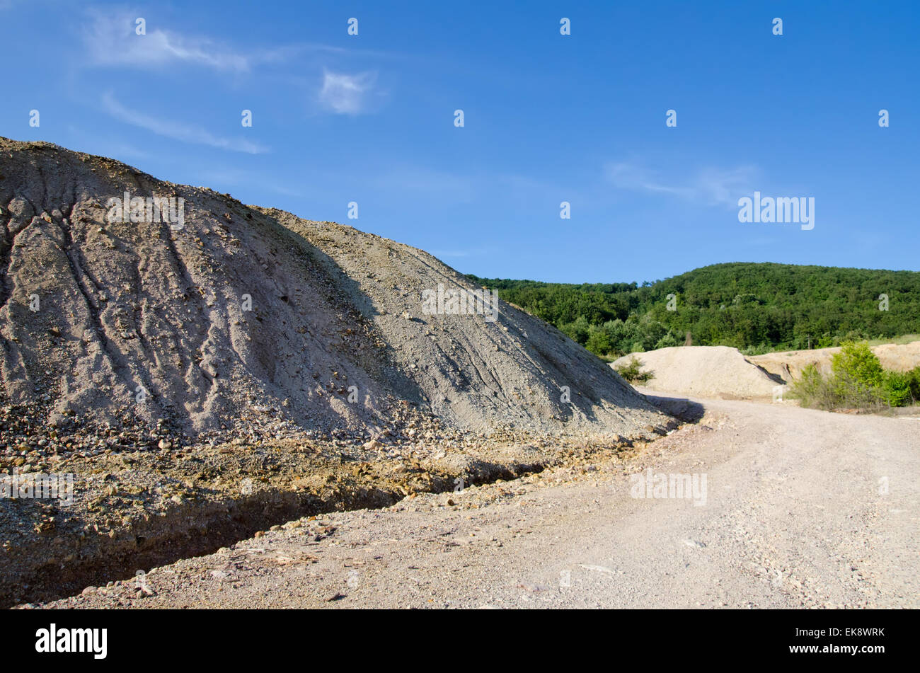 heap of geology material over mountain Stock Photo - Alamy