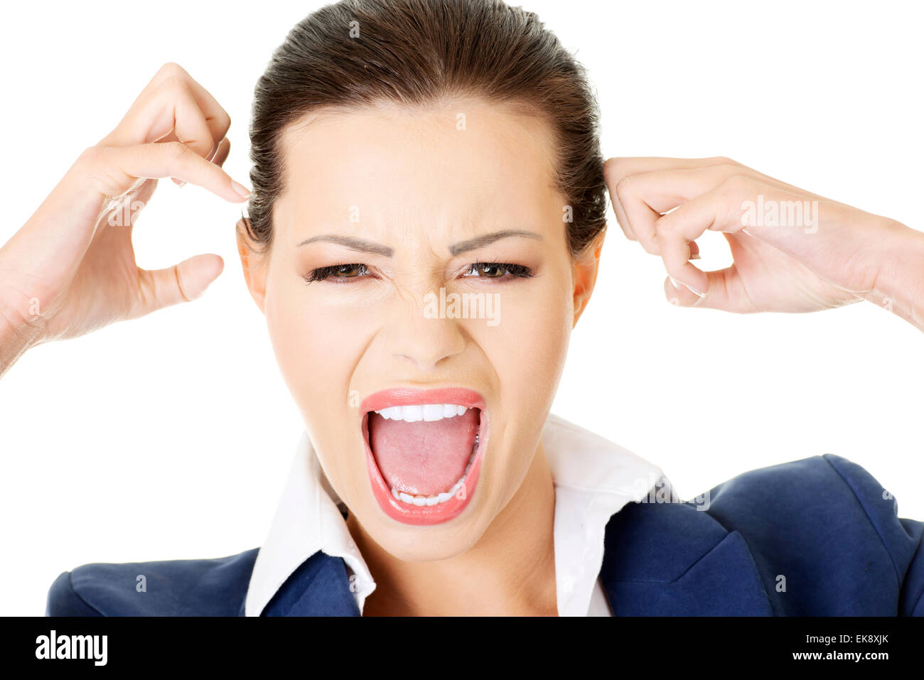 Businesswoman work stressed shock hi-res stock photography and images ...