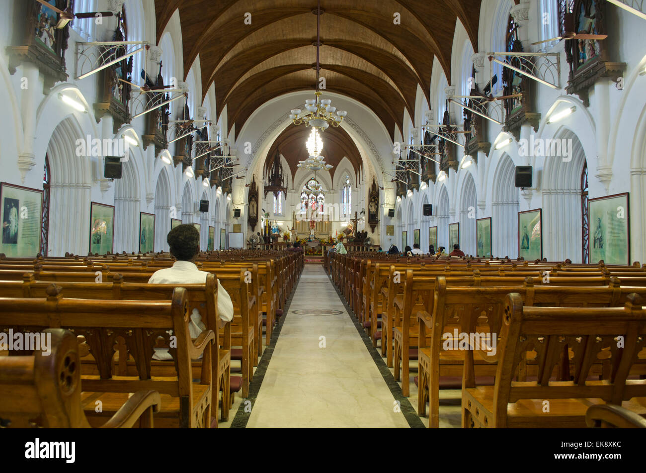 Interiors of Santhome cathedral Basilica church in Chennai,Tamil Nadu,India Stock Photo - Alamy