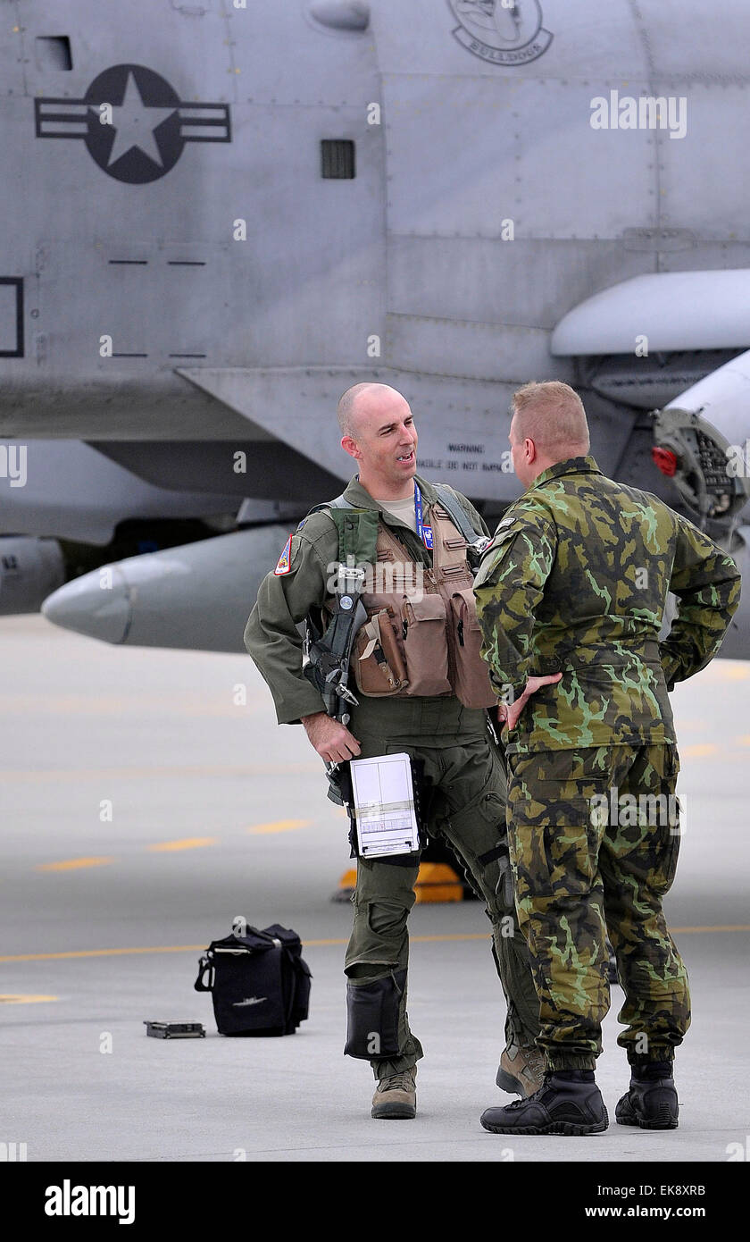 Namest nad Oslavou, Czech Republic. 8th April, 2015. Training of Czech ...