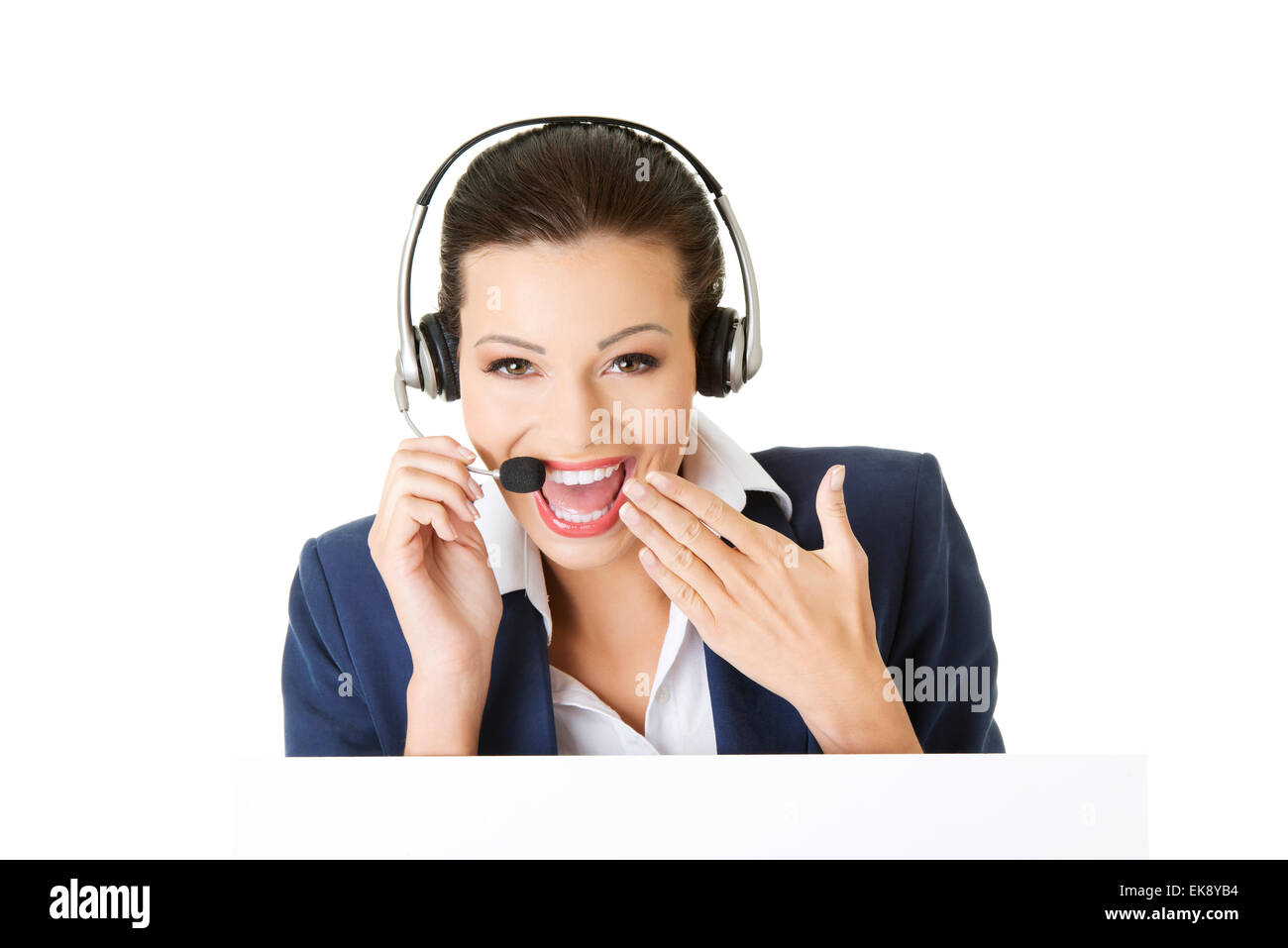 Headset call center people Cut Out Stock Images & Pictures - Alamy