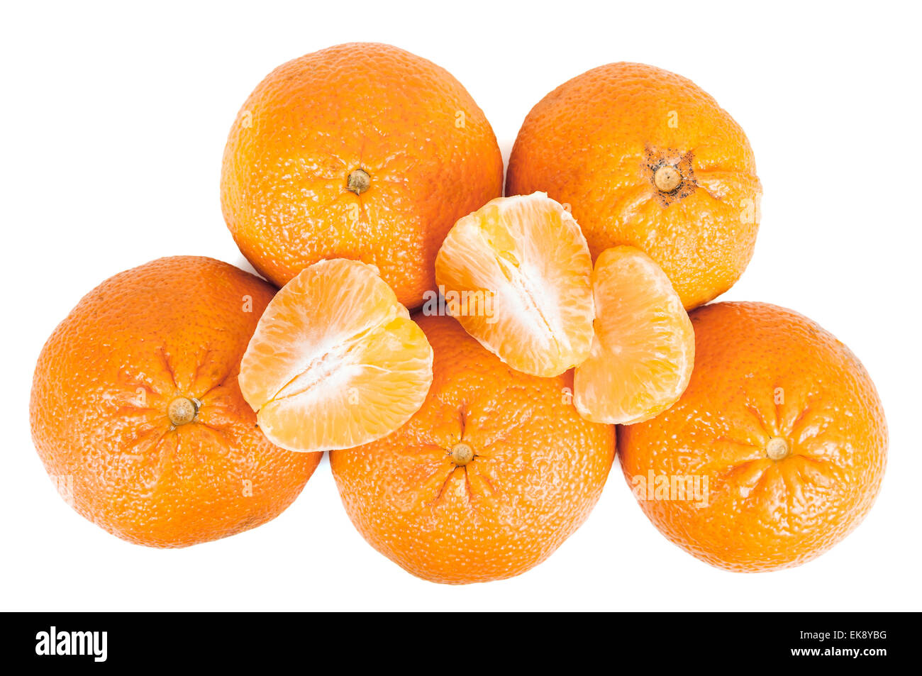 Fresh tangerines isolated on white background with clipping path Stock ...