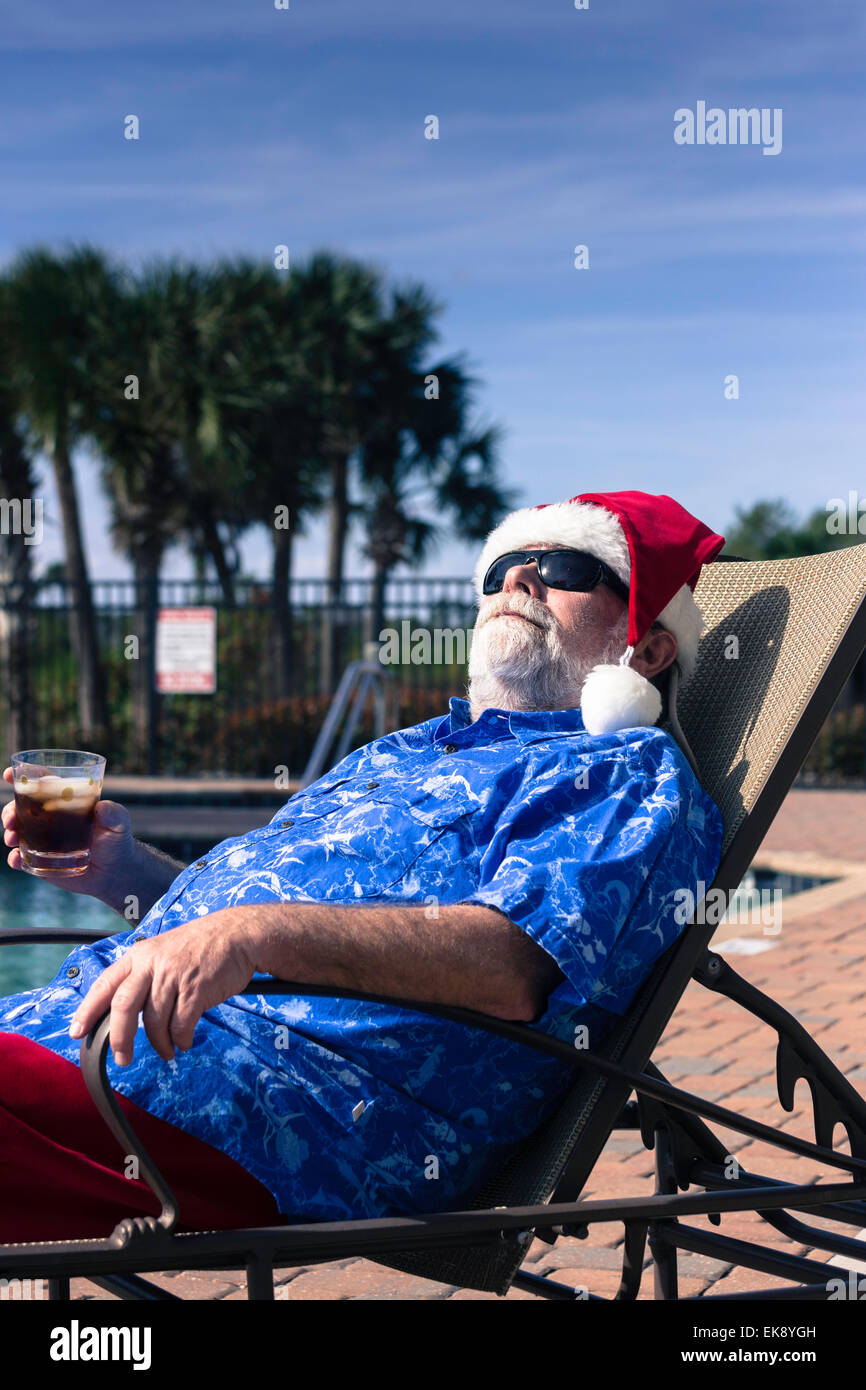 Santa Claus on Vacation, Florida, USA Stock Photo - Alamy