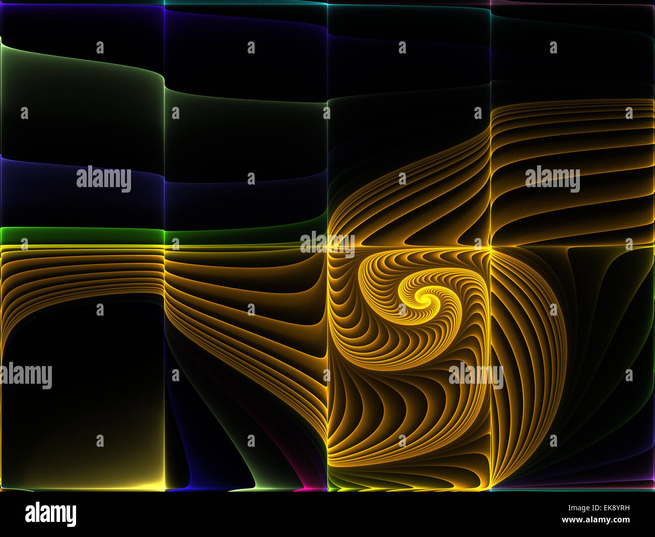 Advance of Fractal Grid Stock Photo - Alamy