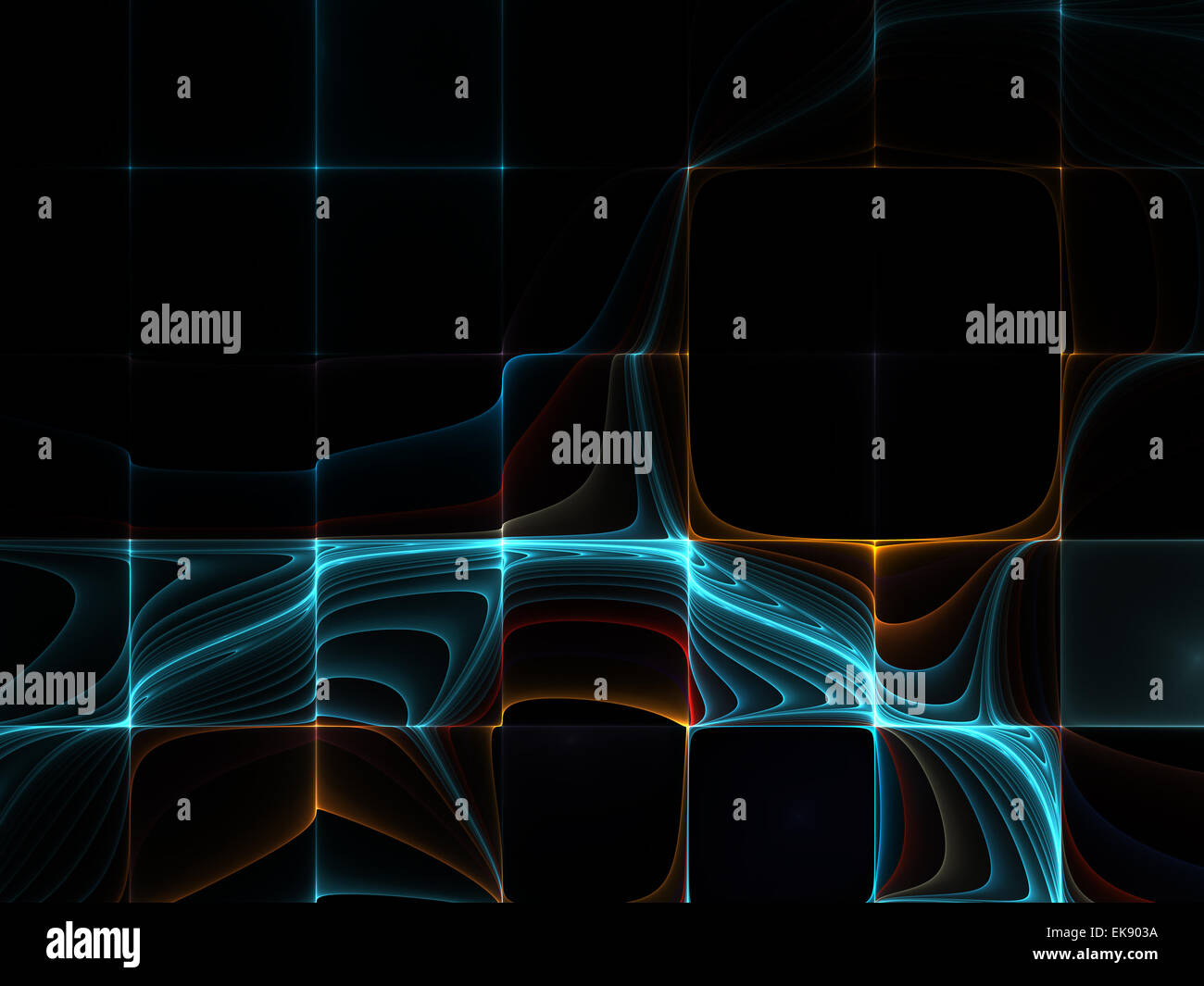 Virtual Fractal Grid Stock Photo - Alamy