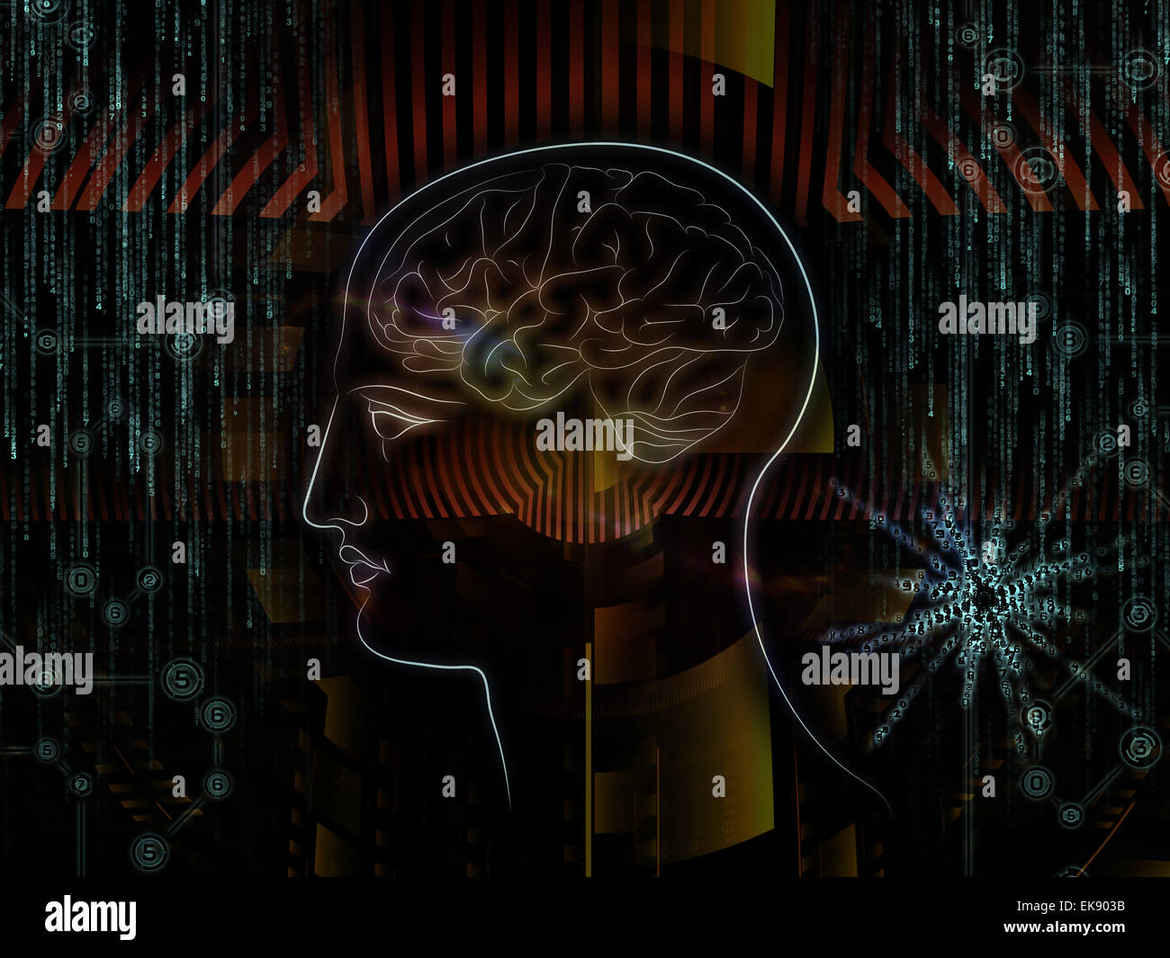 Visualization of Human Technology Stock Photo - Alamy