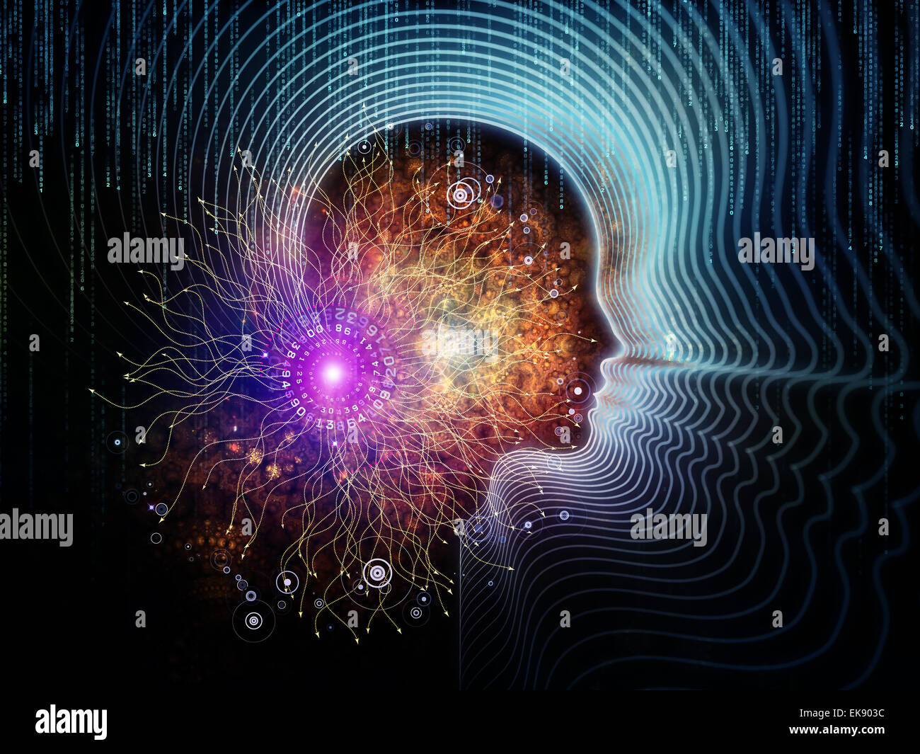 Visualization of Human Technology Stock Photo - Alamy