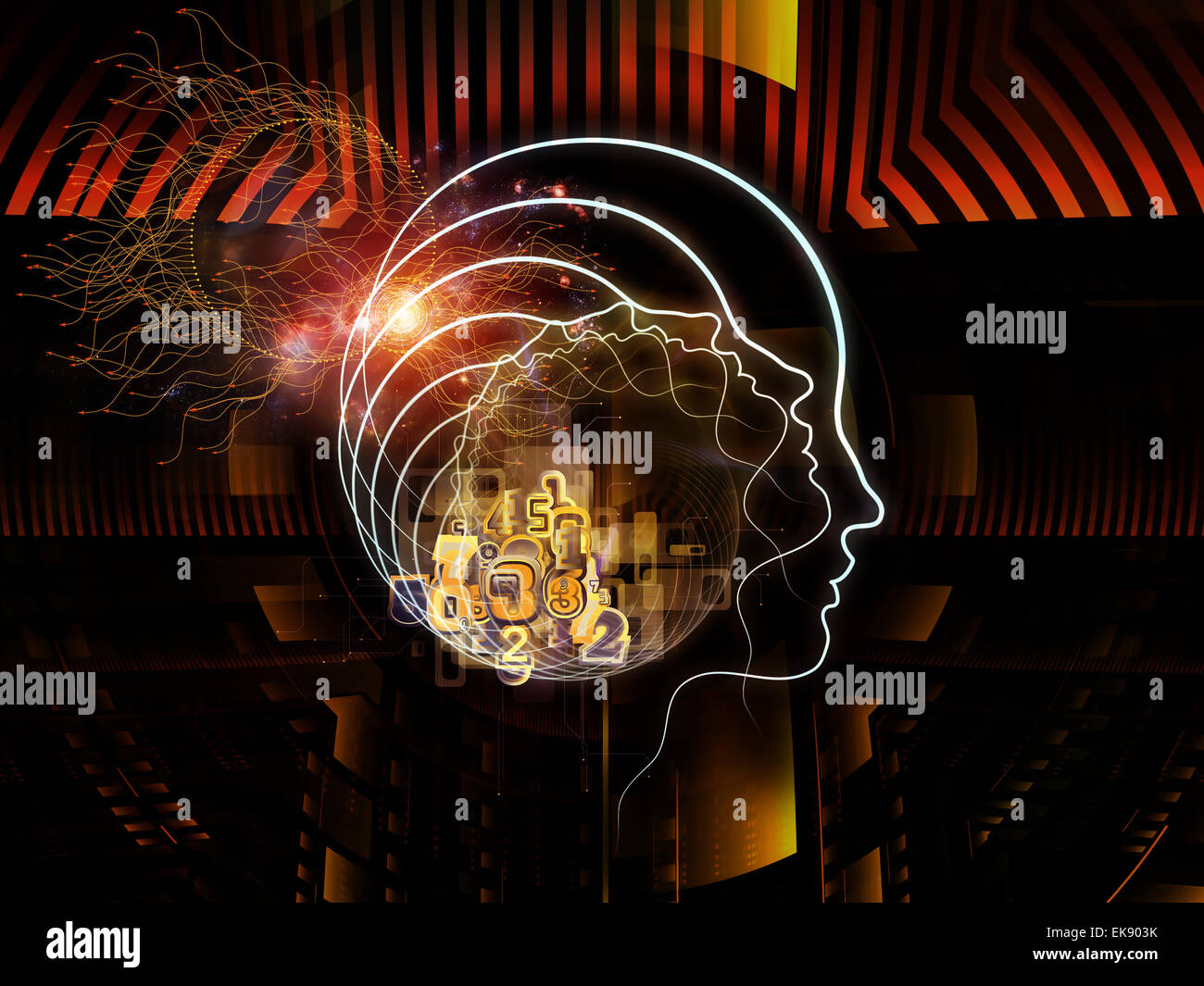 Conceptual Human Technology Stock Photo - Alamy