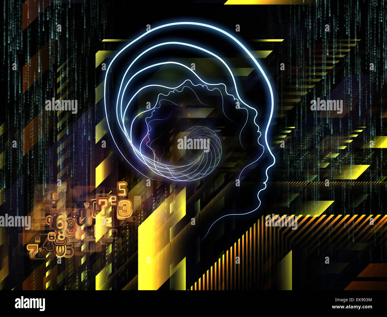 Visualization of Human Technology Stock Photo - Alamy