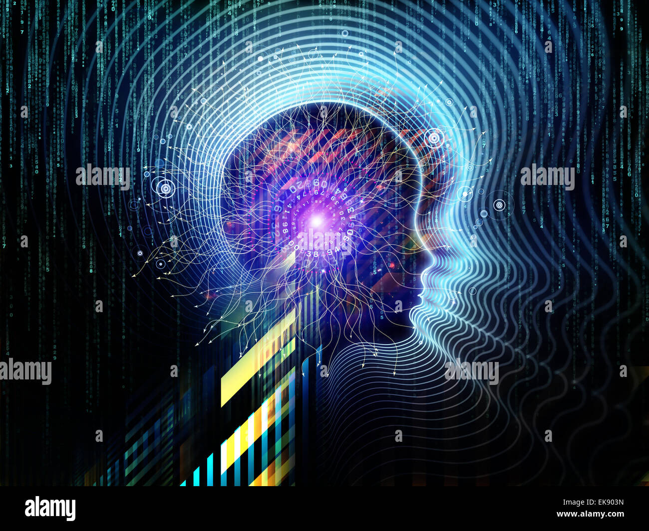 Conceptual Human Technology Stock Photo - Alamy