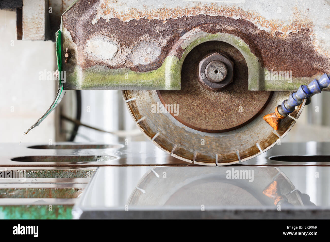 Granite sawing machine in a factory Stock Photo - Alamy