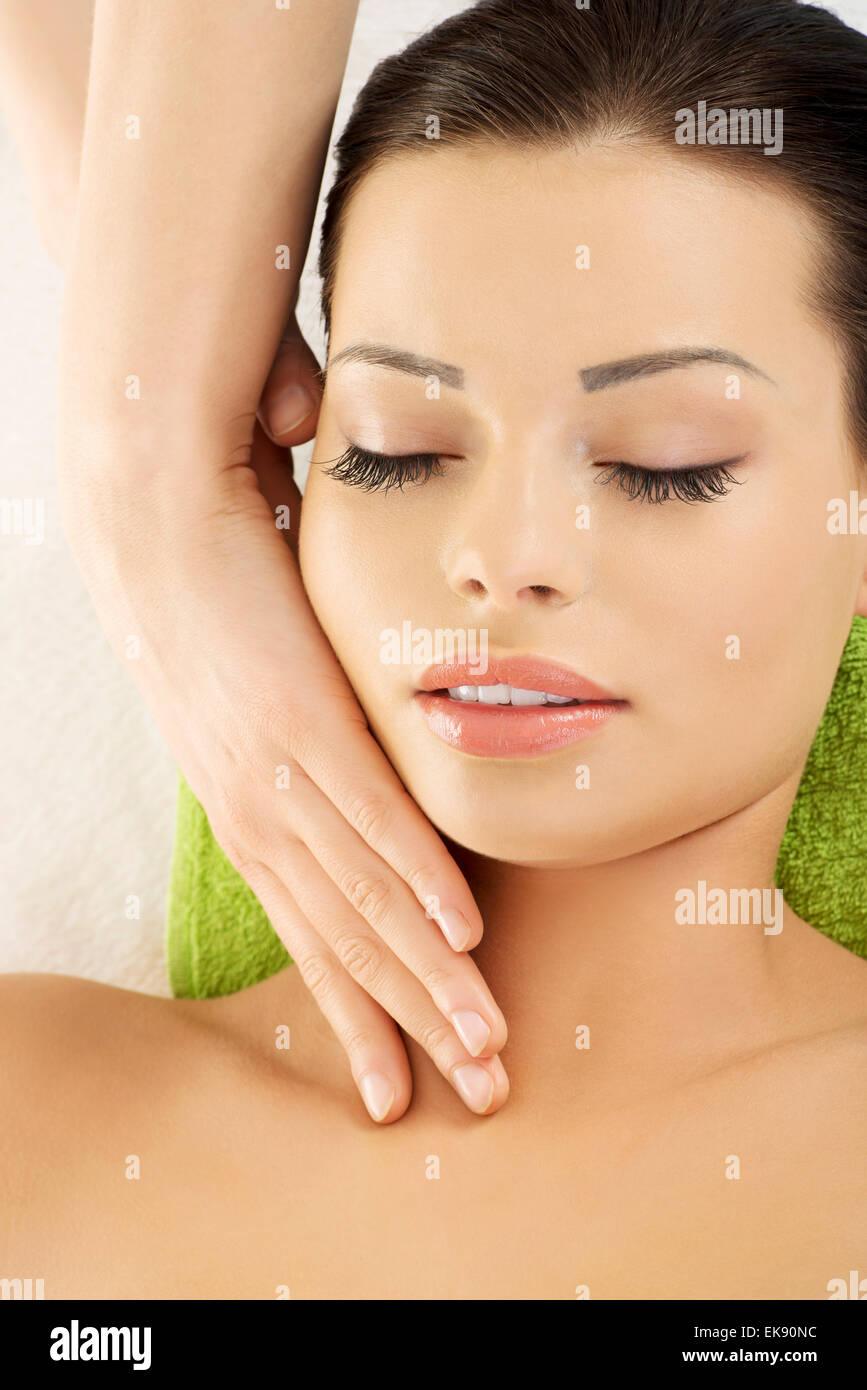Face massage therapy at spa saloon Stock Photo - Alamy
