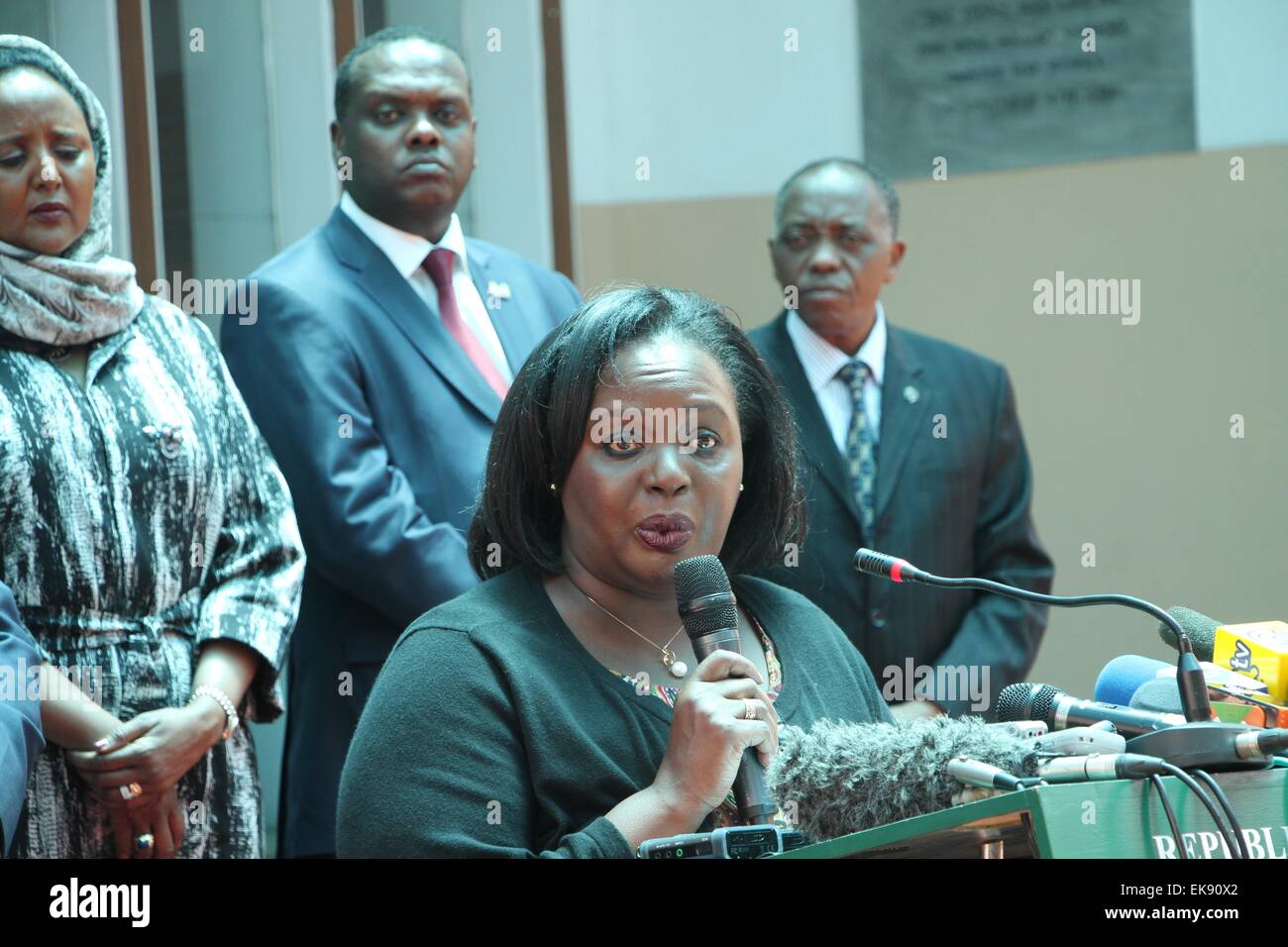Nairobi, Kenya. 8th Apr, 2015. Kenya's Defense Cabinet Secretary ...