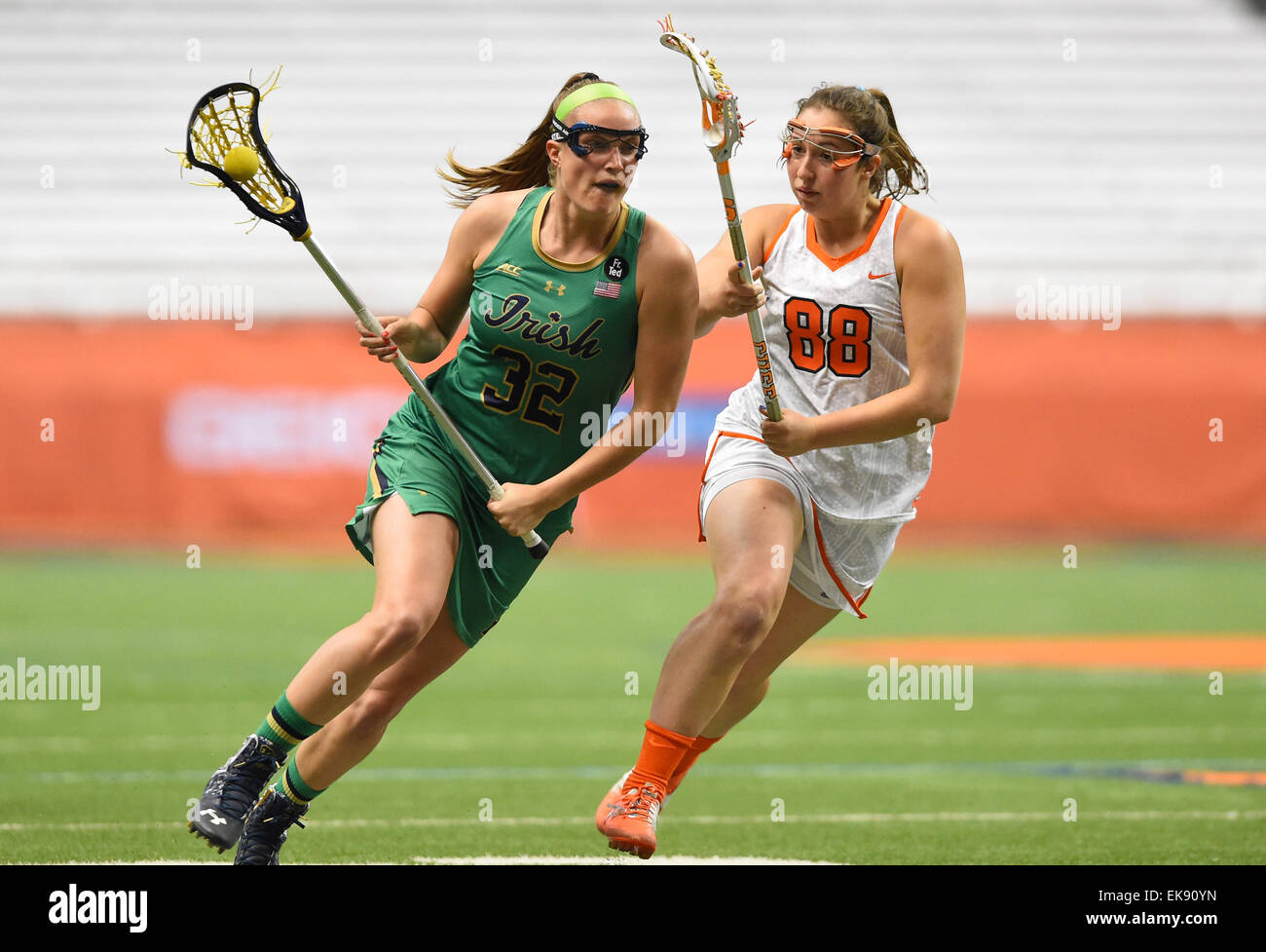Overtime. 7th Apr, 2015. Notre Dame Fighting Irish midfielder Brie ...
