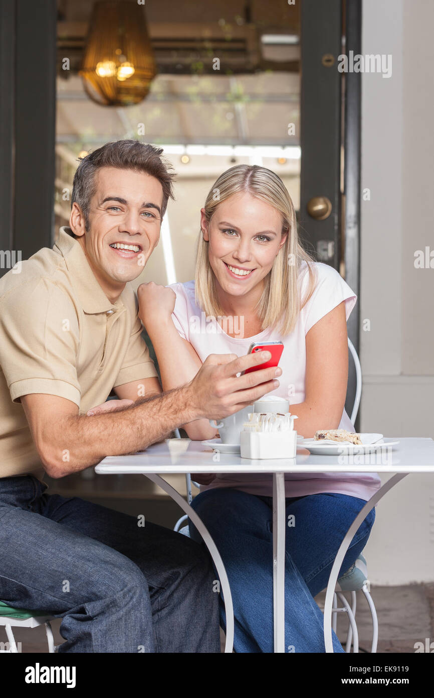 Couple in love drinking a coffee Stock Photo - Alamy