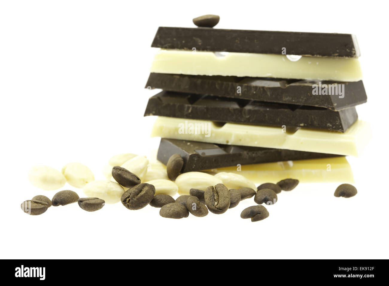 mountain of dark and light chocolate isolated on white Stock Photo - Alamy