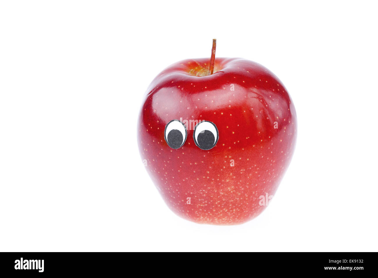 apple joy with a face isolated on white Stock Photo - Alamy