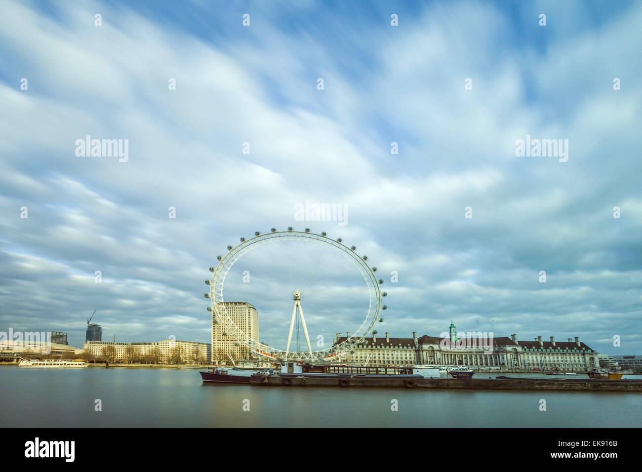 London eye during evening Stock Photo - Alamy