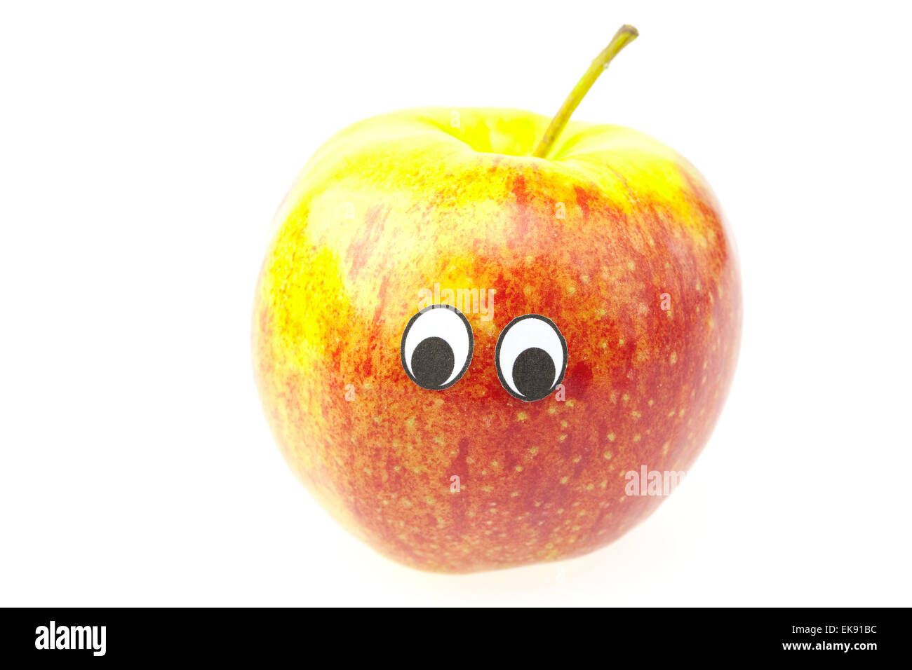 apple joy with a person isolated on white Stock Photo - Alamy