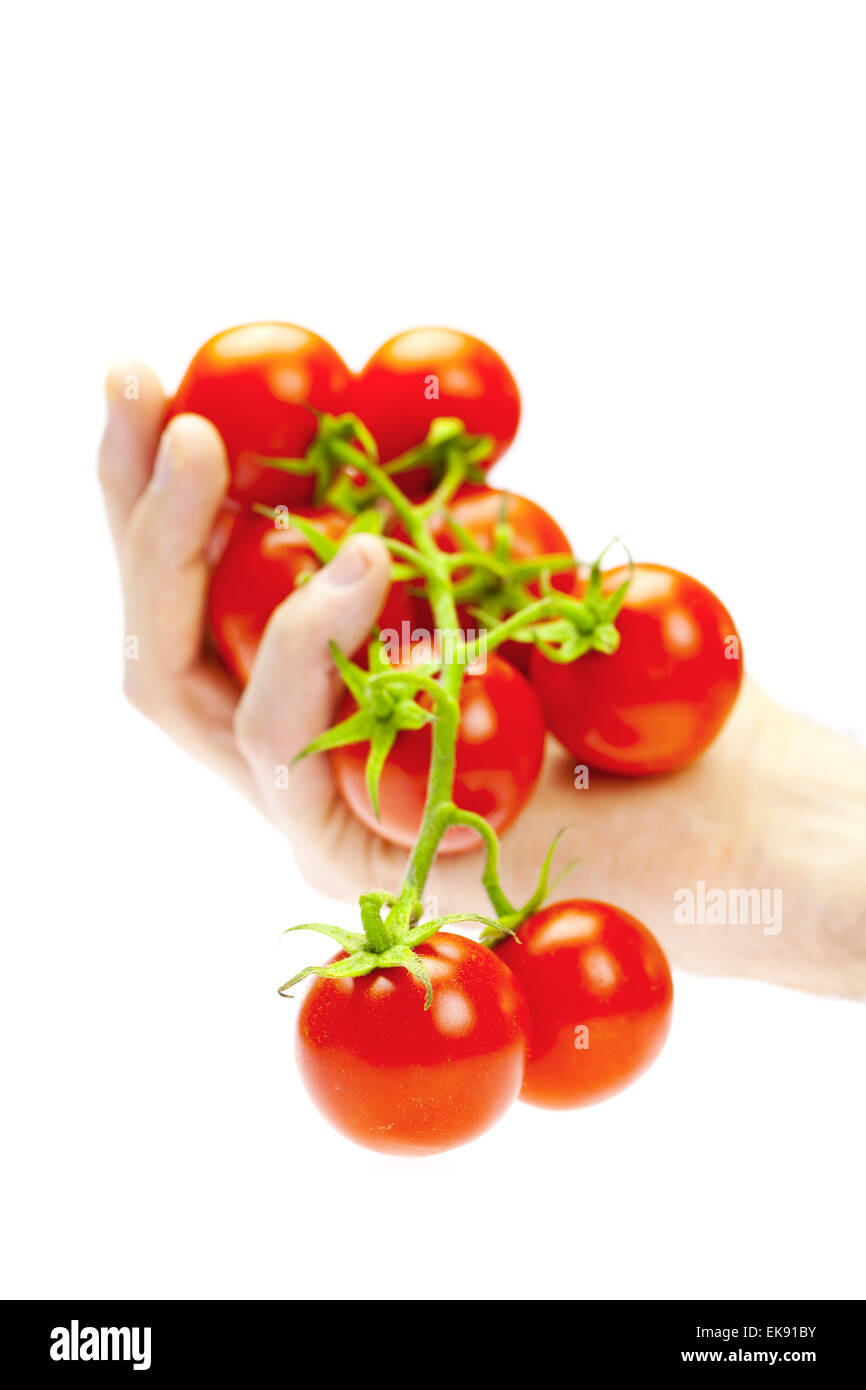 Hand organic vegetable in Cut Out Stock Images & Pictures - Alamy