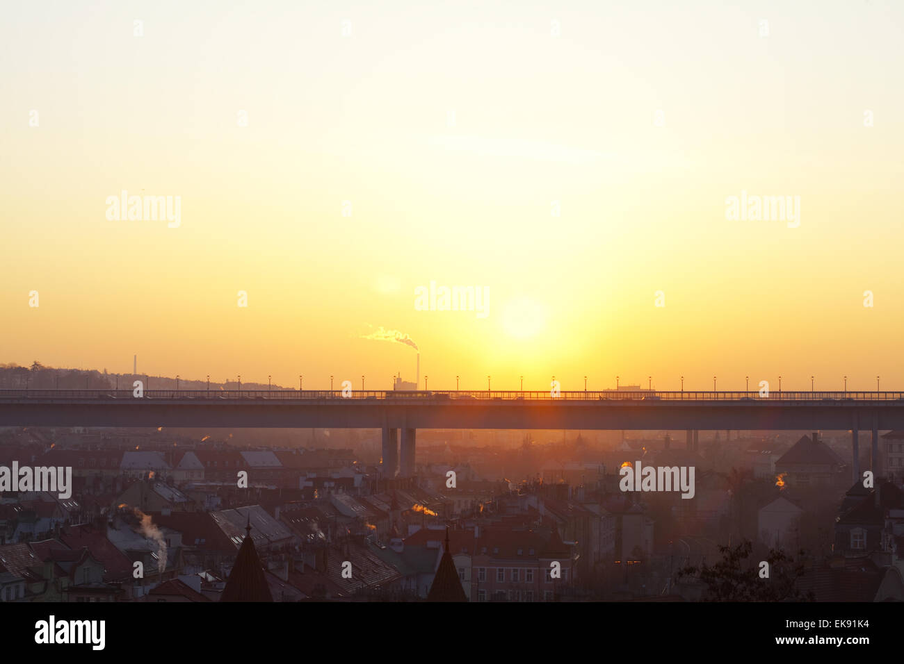sunrise over the city Stock Photo - Alamy