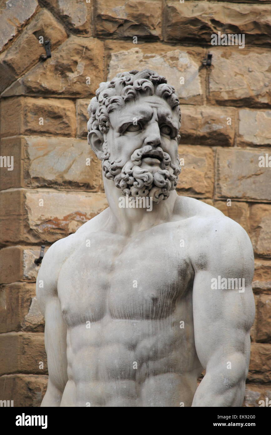 Statue of Hercules and Cacus located in Piazza della Signoria in ...