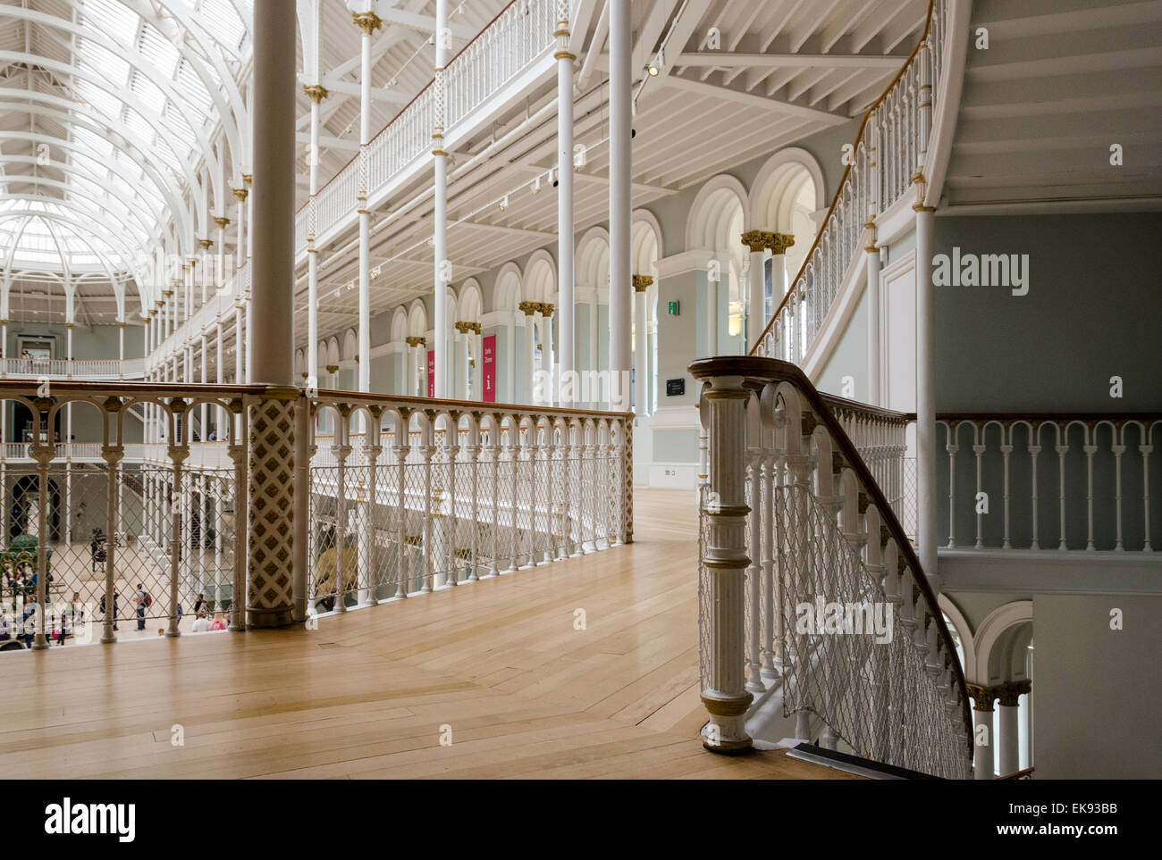 Staircase with Ironwork at the National Museum of Scotland in Edinburgh ...