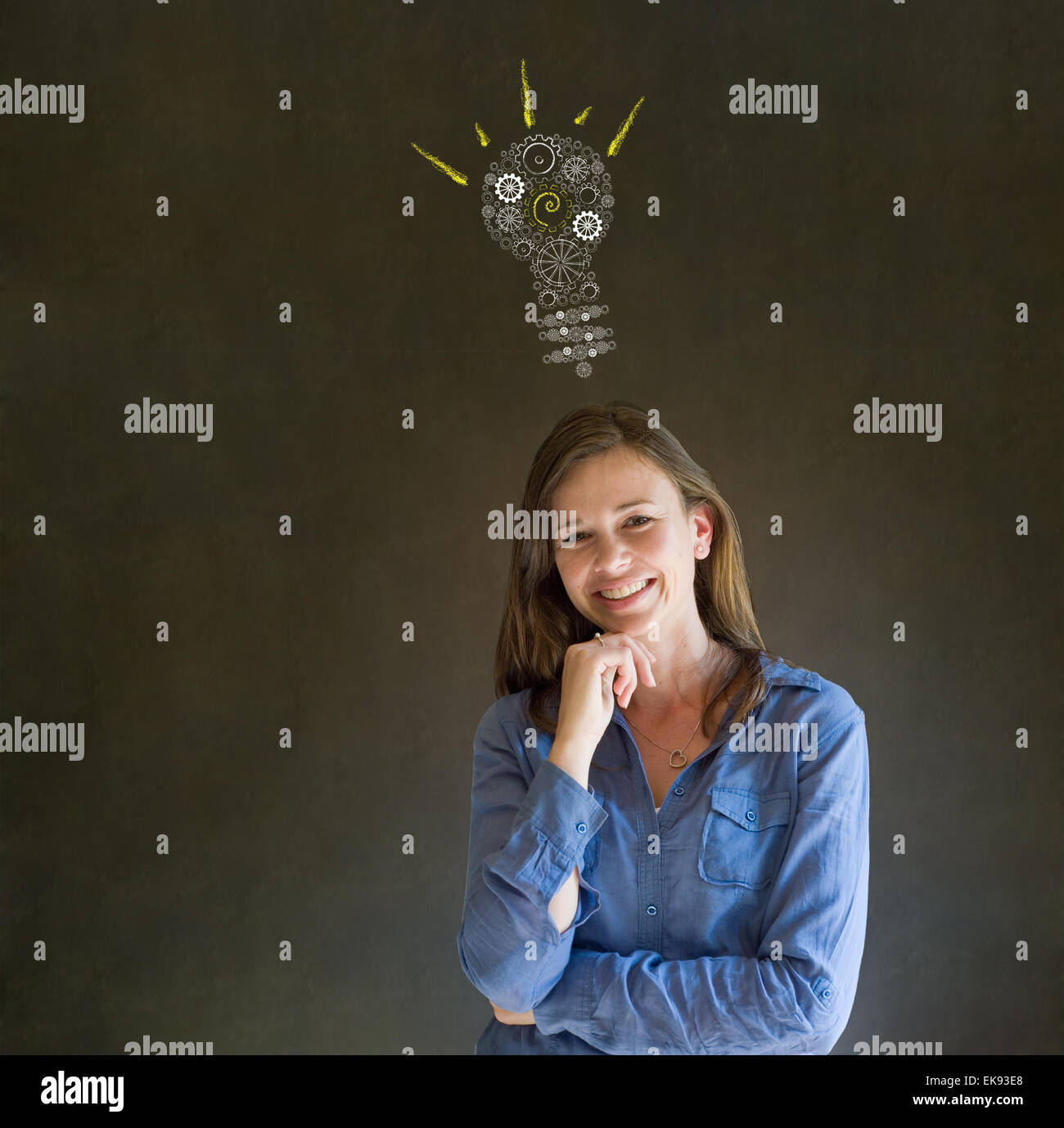 Young businesswoman bulb business hi-res stock photography and images ...
