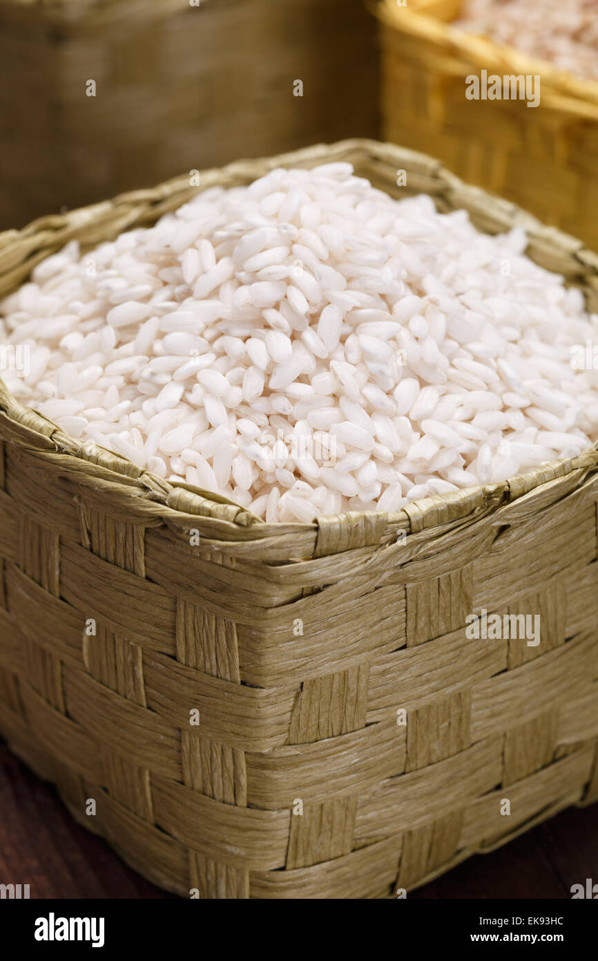 rice in baskets Stock Photo - Alamy