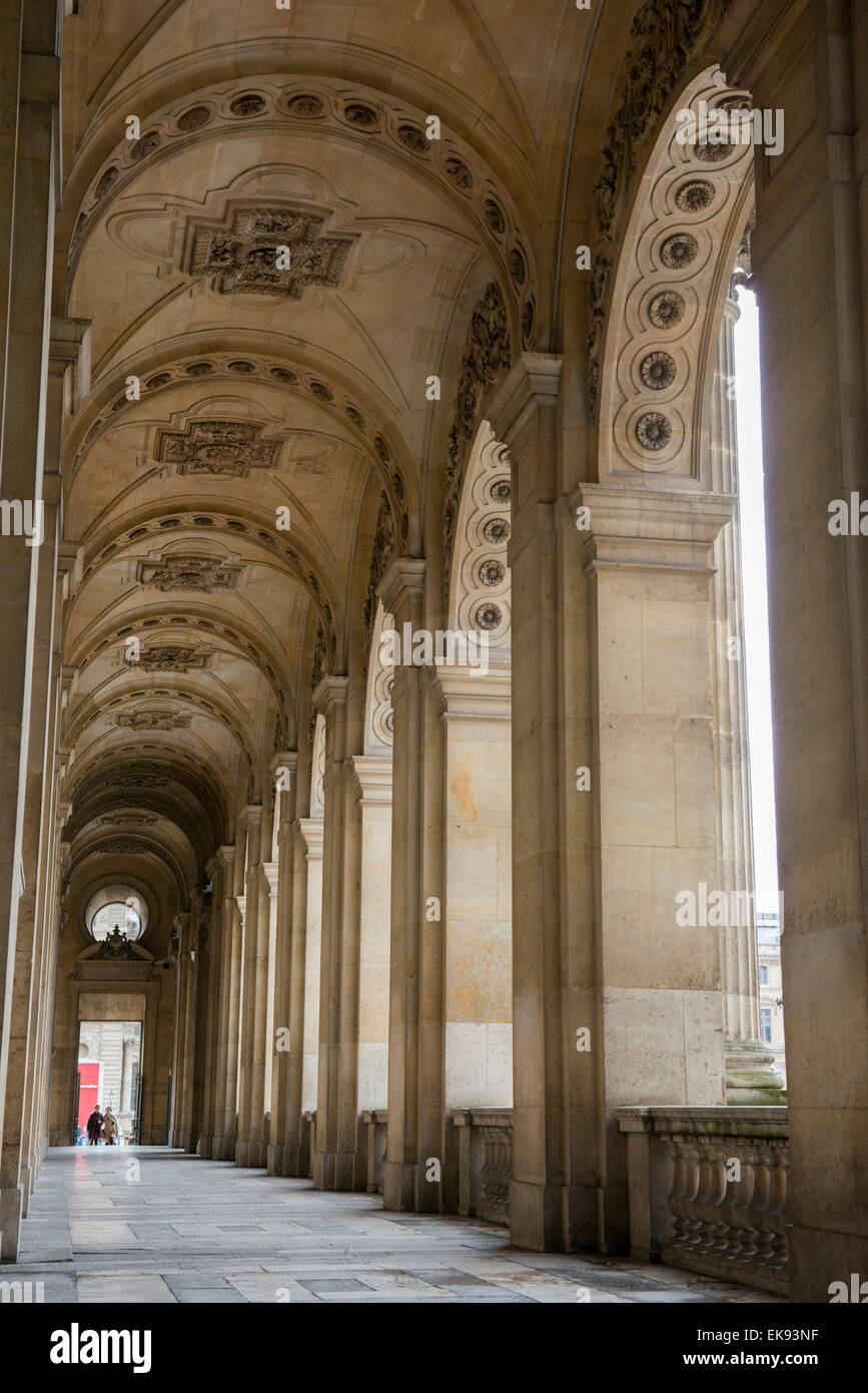 Archways at the Louvre in Paris, France Europe EU Stock Photo - Alamy