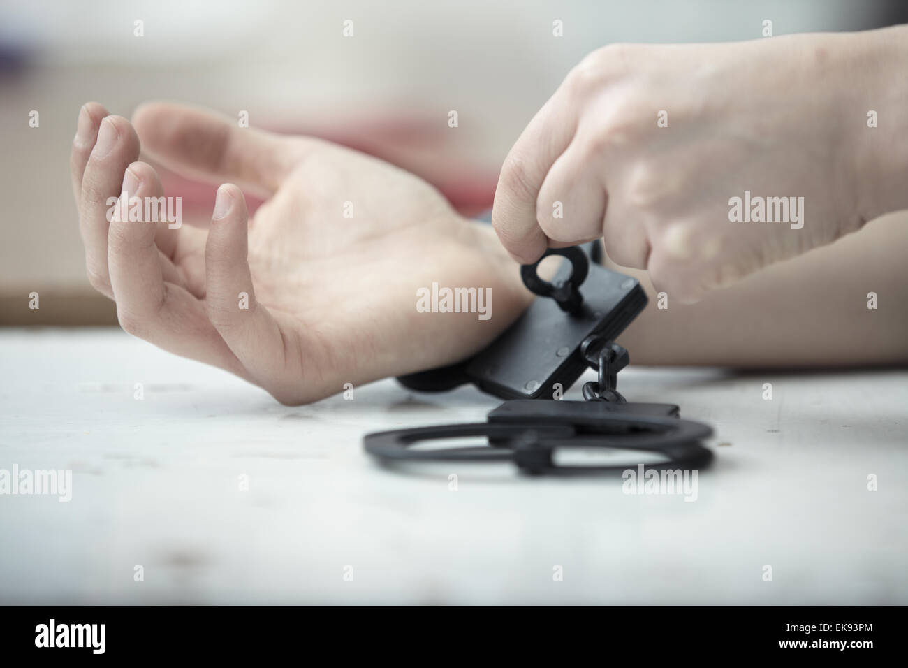 Handcuffs manacles hi-res stock photography and images - Alamy