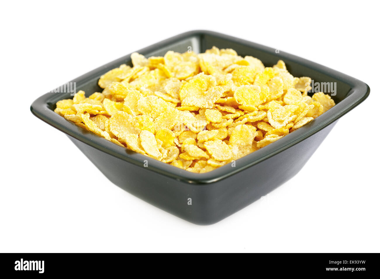 bowl of cornflakes isolated on white Stock Photo - Alamy