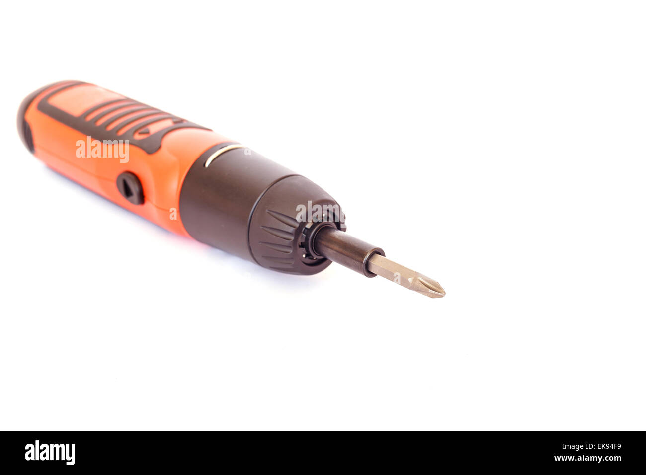 Electric screwdriver isolated on a white background Stock Photo - Alamy