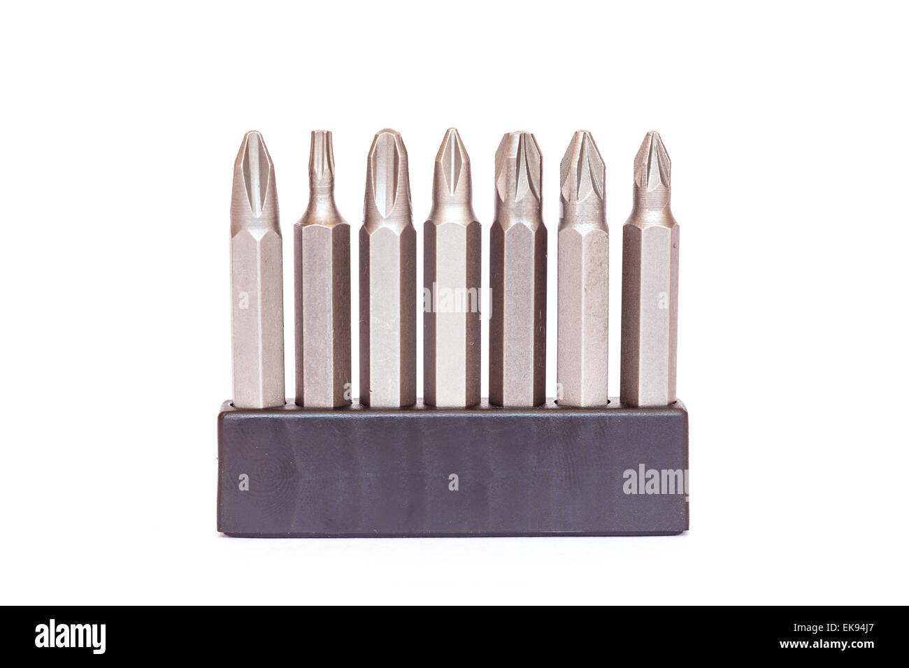 Set of screwdriver spare part isolated on a white background Stock ...