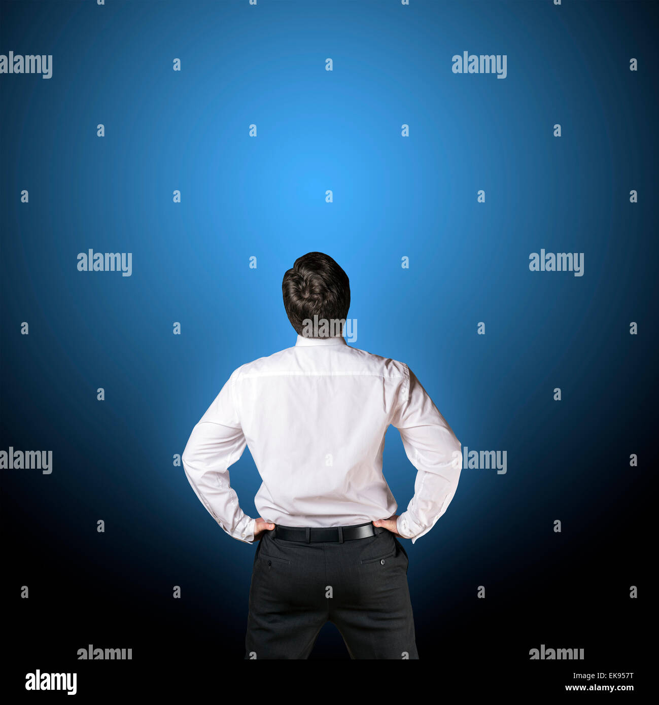 Back view young man dressed in black hi-res stock photography and ...